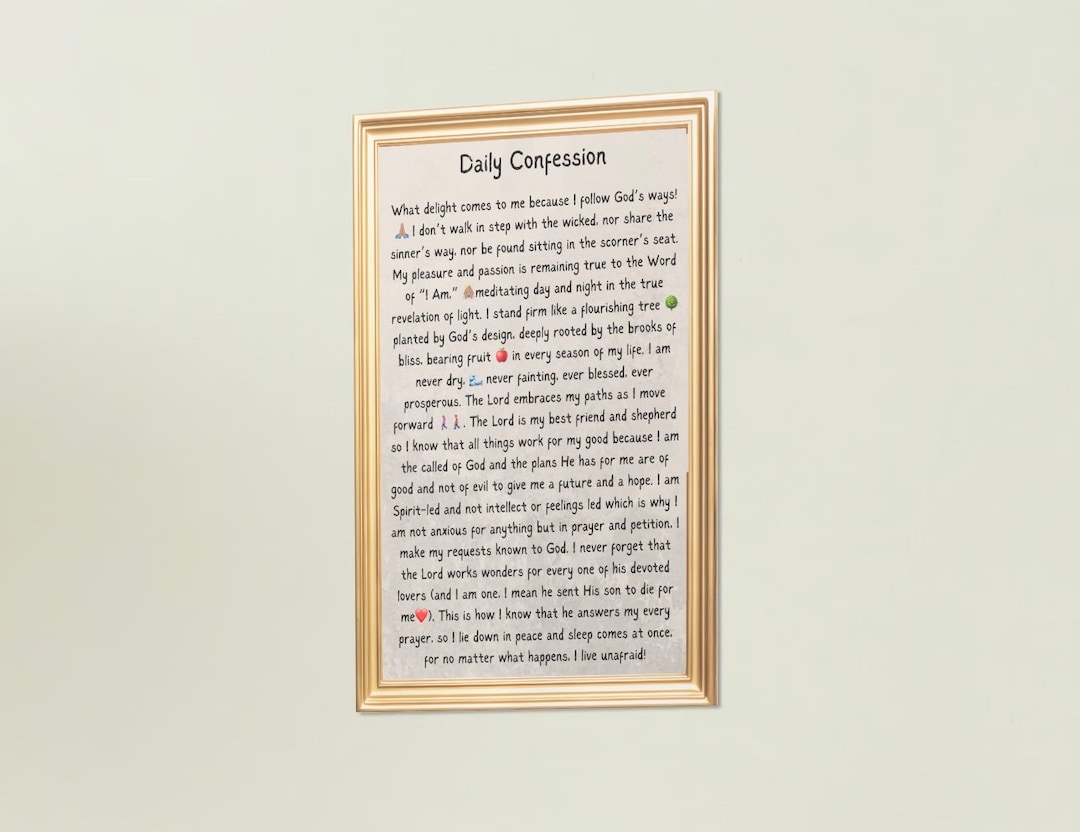 Daily Confession Printable - Etsy