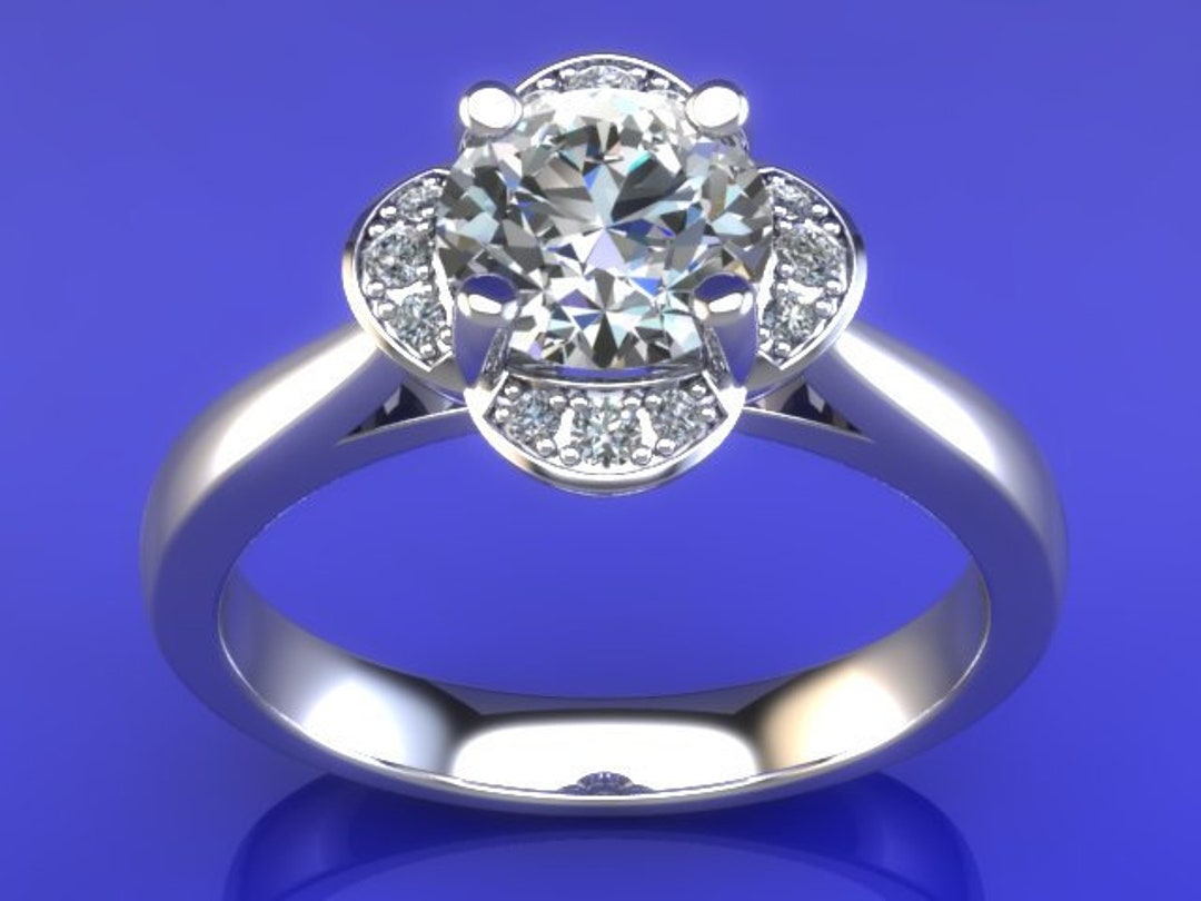 3D CAD Engagement Ring Jewelry Design Can Download STL File Format ...