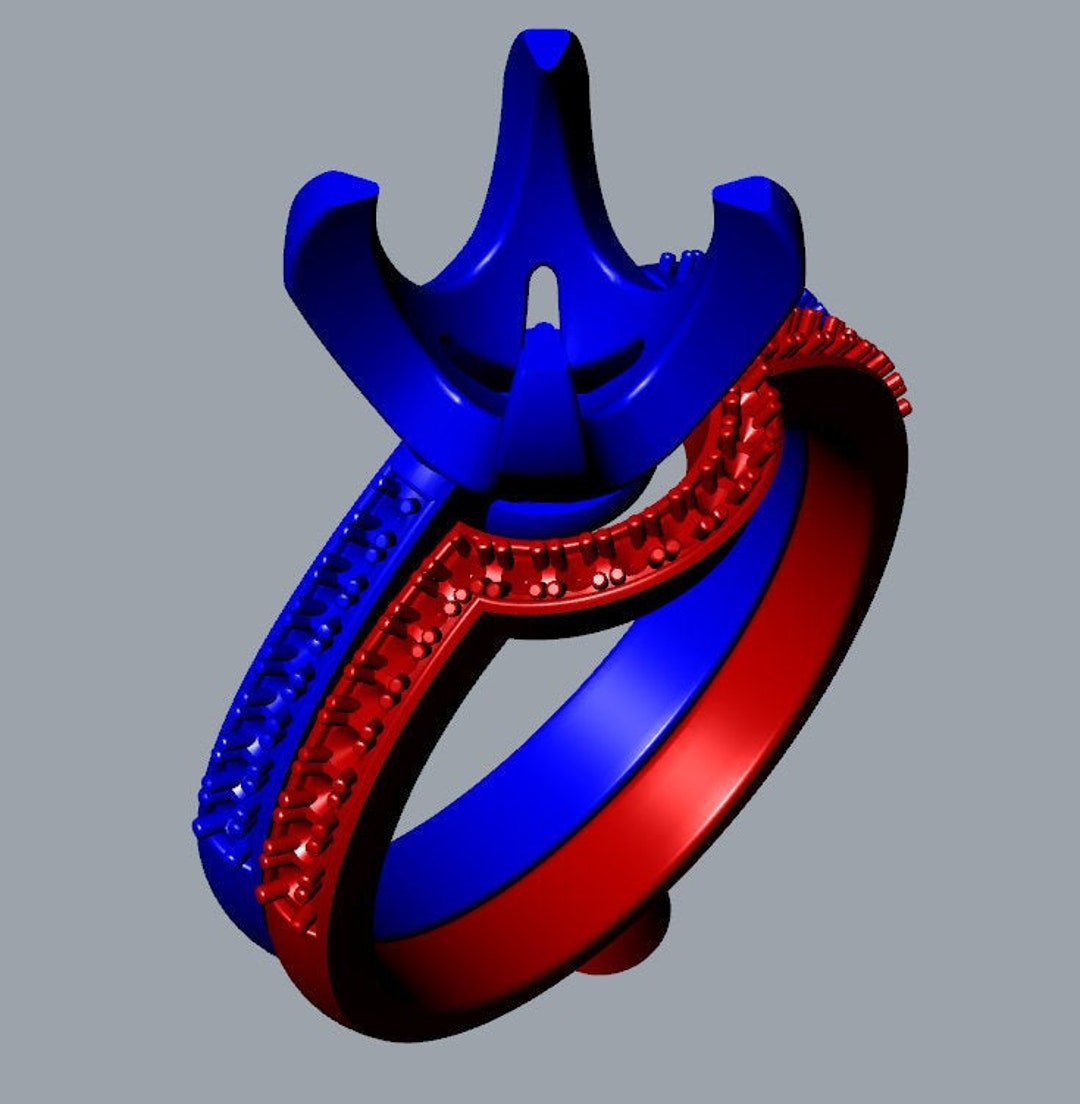 Bridal Set Model for Engagement or Weddings , Marriage , 3D CAD STL ...