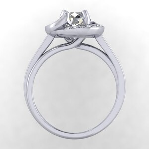 3D CAD Twisted Halo Engagement Ring Jewelry Design Can Download STL ...