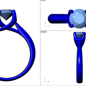 Engagement 3D CAD Ring CA4 - Etsy