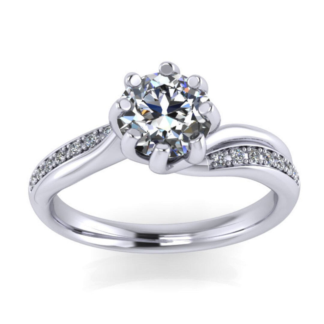 3D Engagement Ring Model , Jewelry Design, Digital CAD STL File for ...