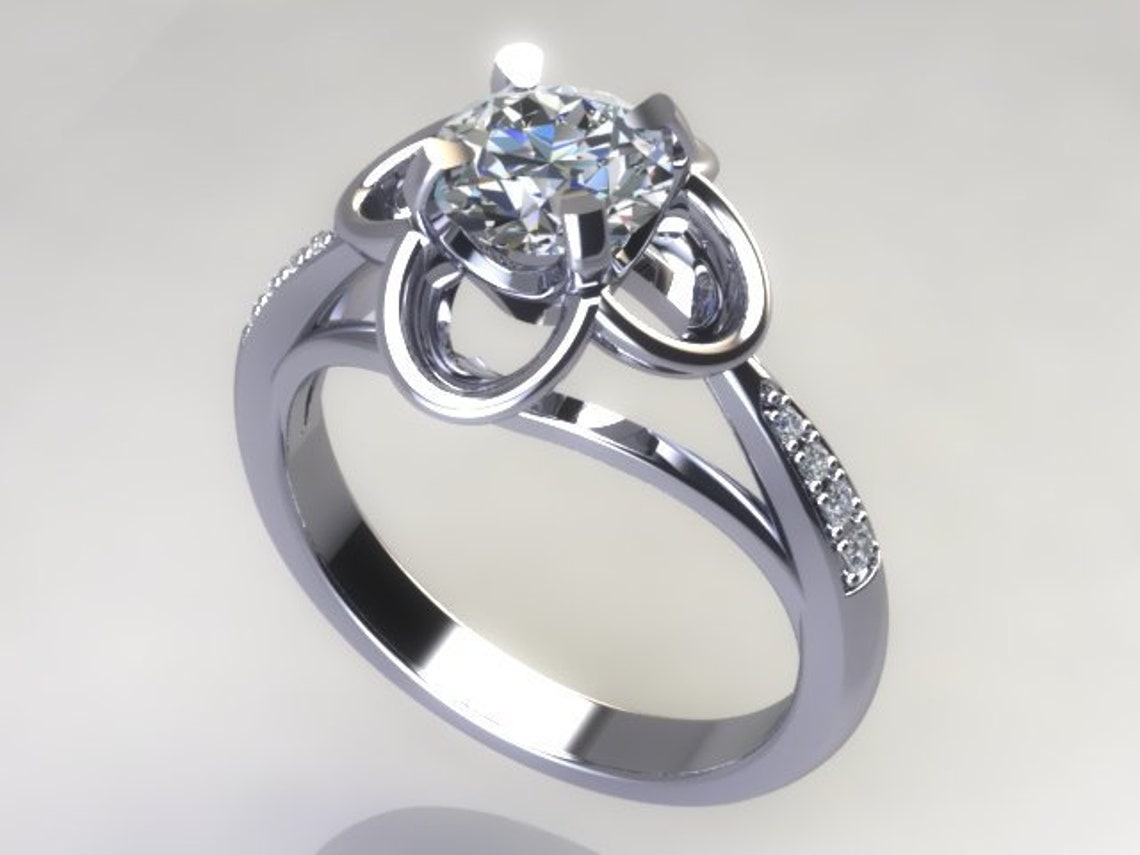 3D CAD Engagement Ring Jewelry Design Can Download STL File Format CC11 ...