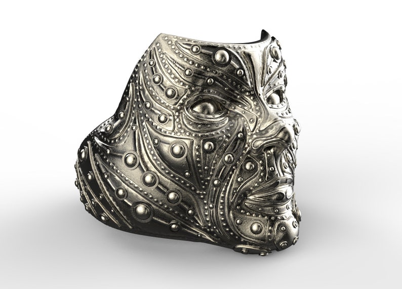 Face-of Steel Men Ring 3D Printed Design-ggcp-418 - Etsy
