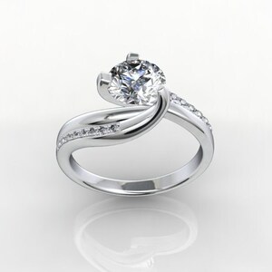 Fashion Twisted Engagement Ring 3D CAD Design Made to Order JT18 - Etsy