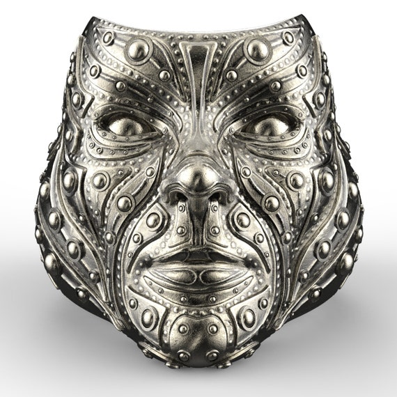 Face-of Steel Men Ring 3D Printed Design-ggcp-418 - Etsy