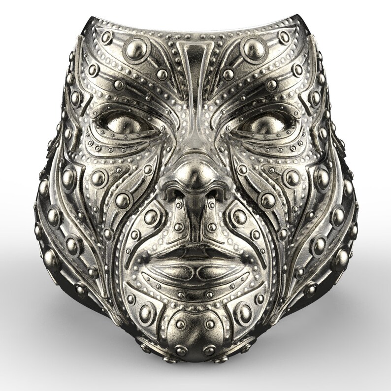 Face-of Steel Men Ring 3D Printed Design-ggcp-418 - Etsy