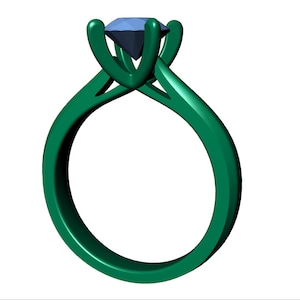 3D Engagement Ring Design STL CAD File Download Able Model CA5 - Etsy