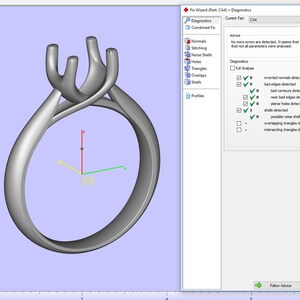 Engagement 3D CAD Ring CA4 - Etsy