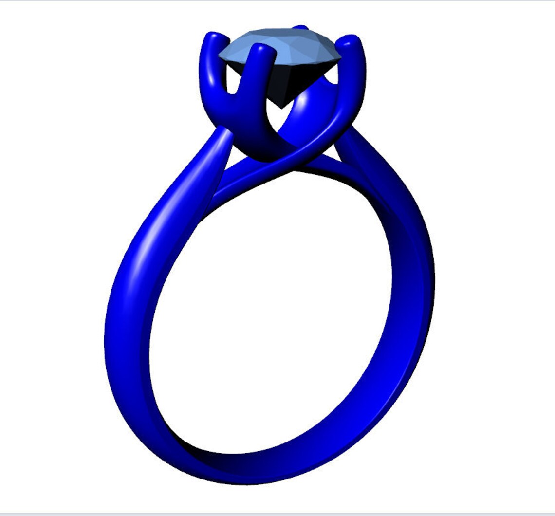 Engagement 3D CAD Ring CA4 - Etsy