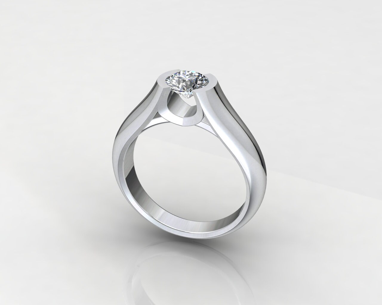 Solitaire 3D CAD STL File Format Ring JCL1-4-6-14-2 - Etsy