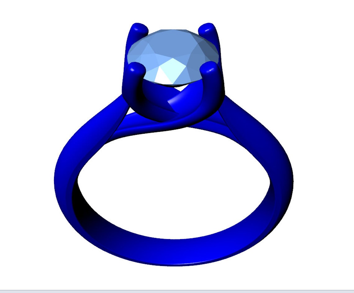 Engagement 3D CAD Ring CA4 - Etsy