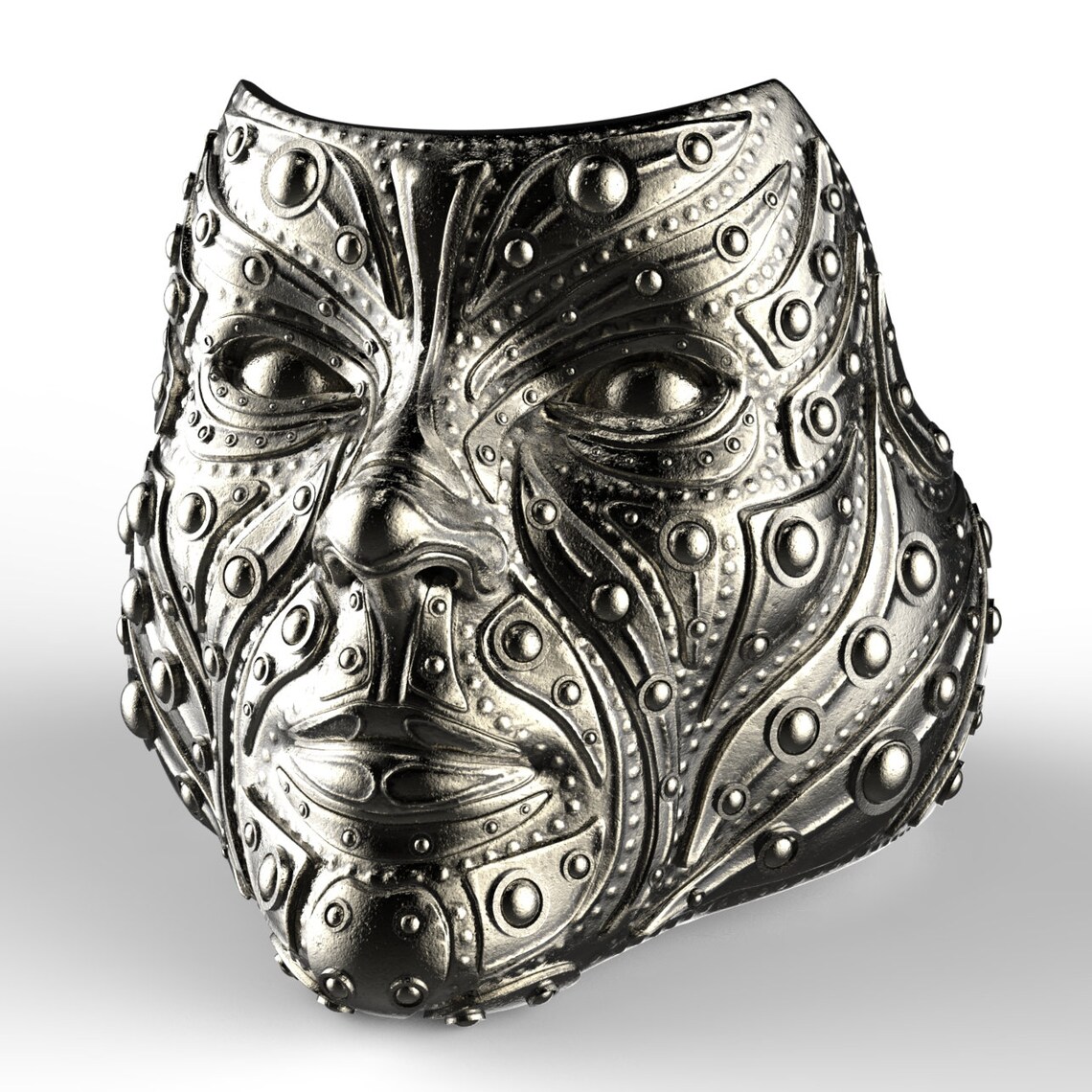 Face-of Steel Men Ring 3D Printed Design-ggcp-418 - Etsy
