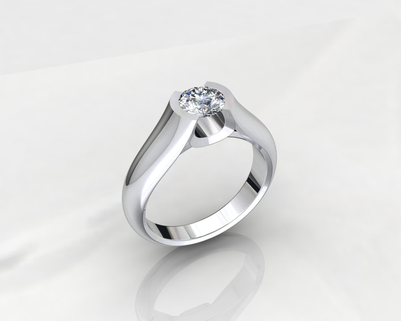 Solitaire 3D CAD STL File Format Ring JCL1-4-6-14-2 - Etsy