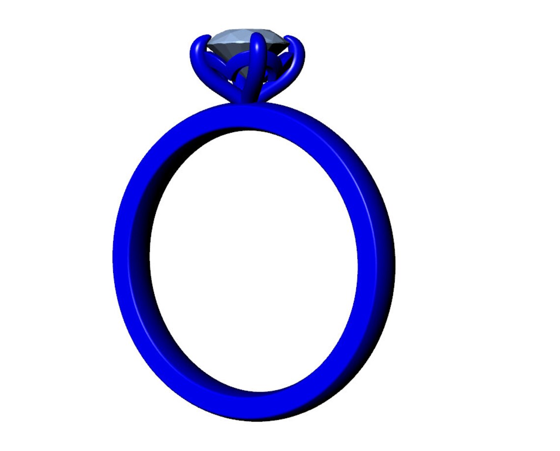 3D Engagement Ring Design STL CAD File Download Able Model - Etsy