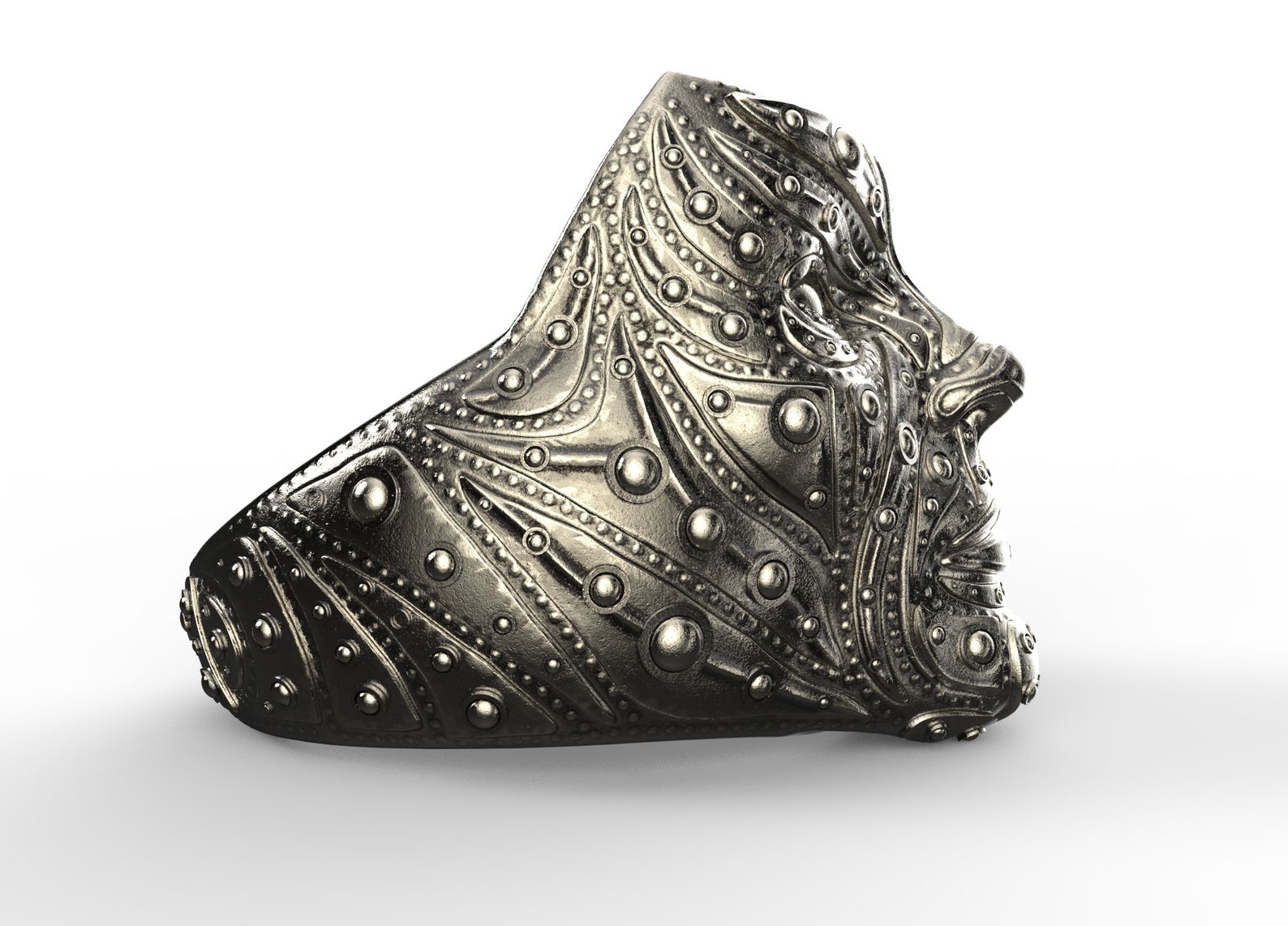 Face-of Steel Men Ring 3D Printed Design-ggcp-418 - Etsy