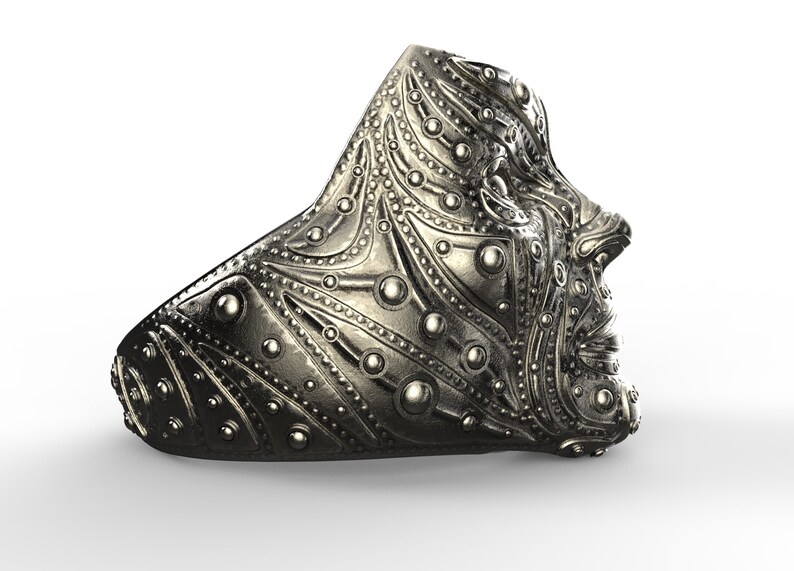 Face-of Steel Men Ring 3D Printed Design-ggcp-418 - Etsy