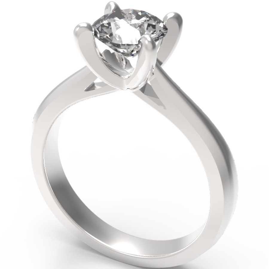 3D Engagement Ring Design STL CAD File Download Able Model CA5 - Etsy