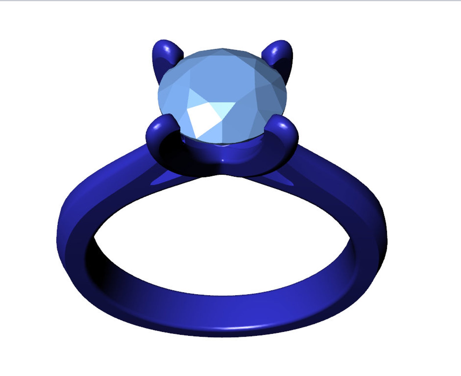 3D Engagement Ring Design STL CAD File Download Able Model CA5 - Etsy