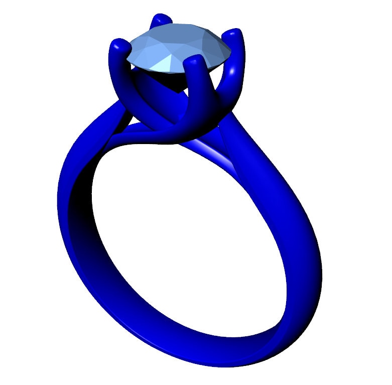 Engagement 3D CAD Ring CA4 - Etsy