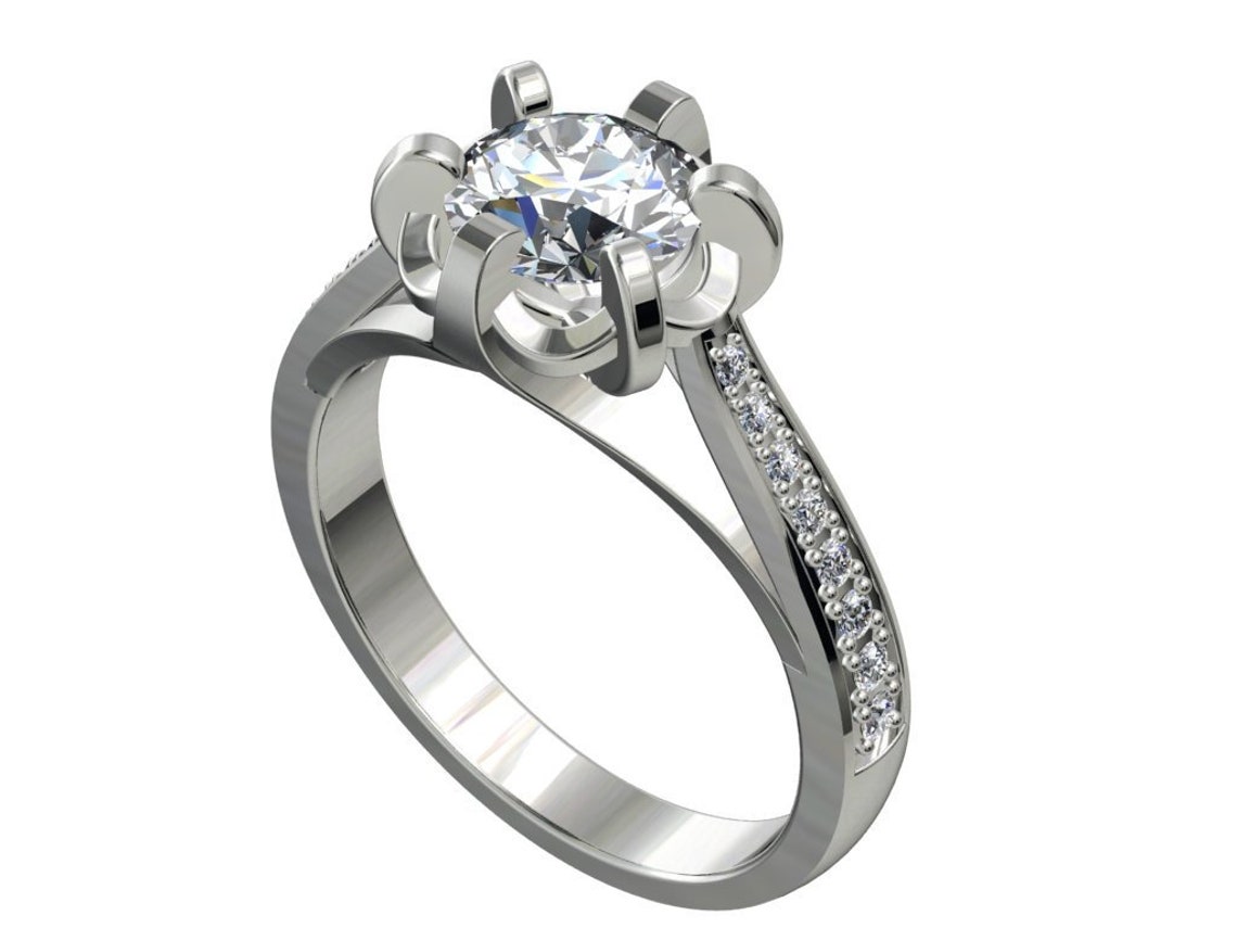 3D CAD Engagement Ring Jewelry Design Can Download STL File - Etsy