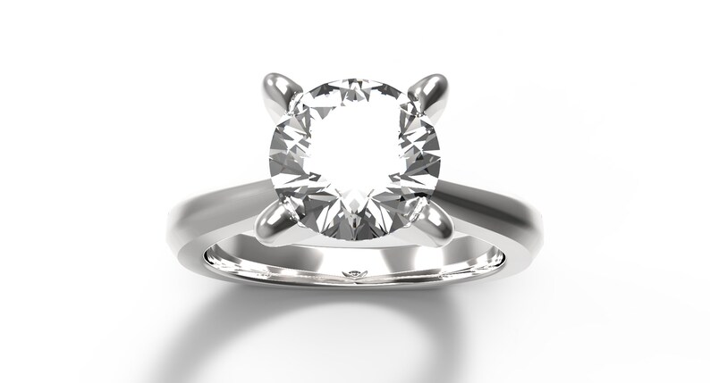 3D Engagement Ring Design STL CAD File Download Able Model CA5 - Etsy