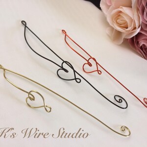 A Custom Wire Bookmark, A Personalized Wire Name Bookmark With a Heart ...