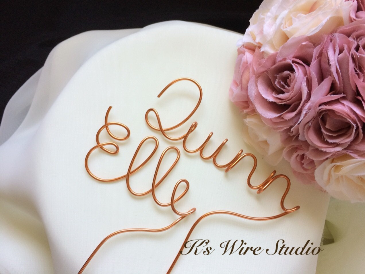 A Custom Wire Cake Topper A Wedding Cake Topper A Wire Cake | Etsy