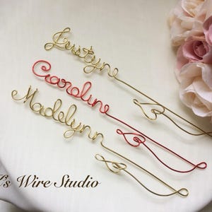 A Custom Wire Bookmark, A Personalized Wire Name Bookmark With a Heart ...