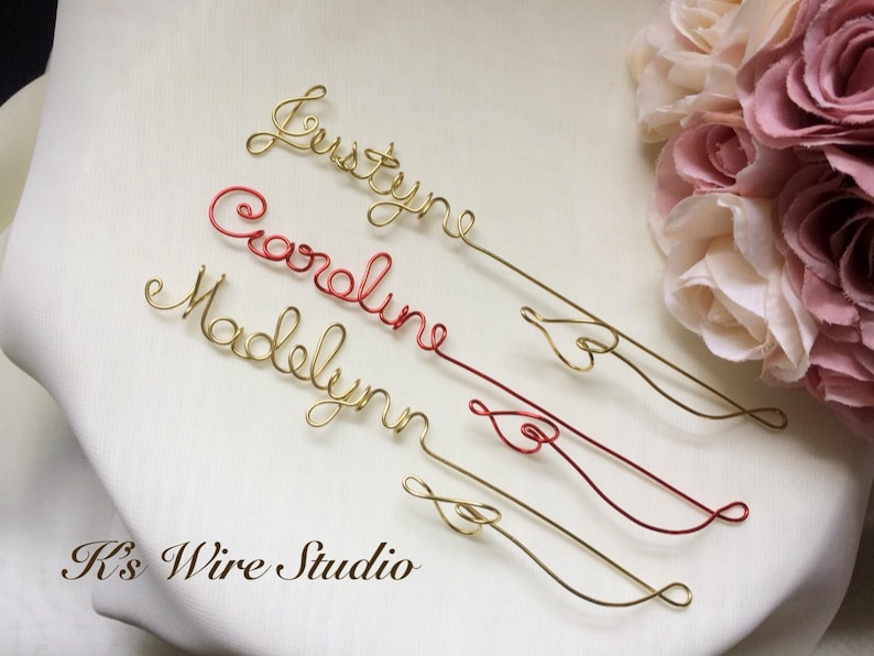 A Custom Wire Bookmark, A Personalized Wire Name Bookmark With a Heart ...
