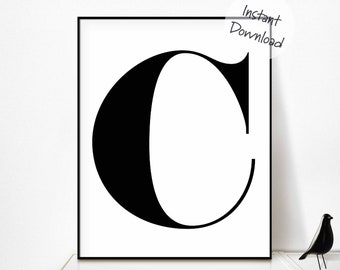 Letter c print | Etsy