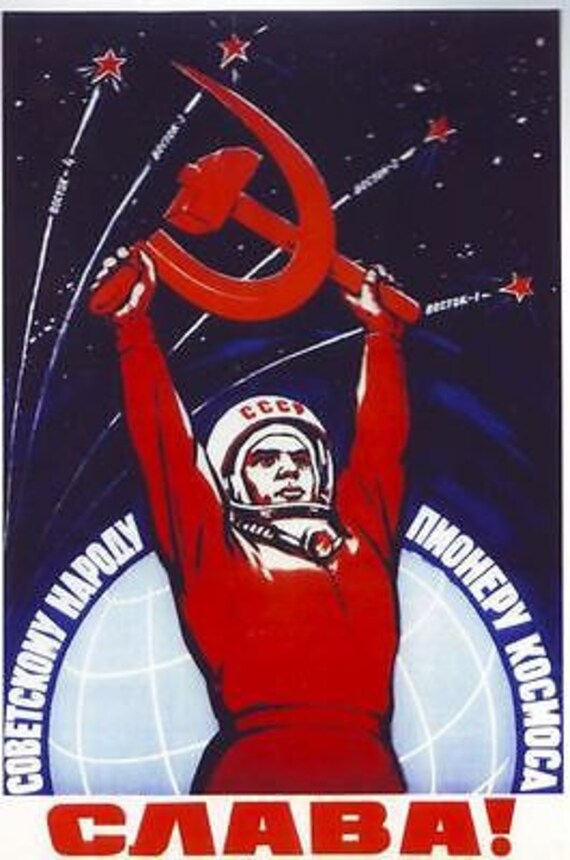 Soviet Union Cosmonaut Poster A3 Print | Etsy