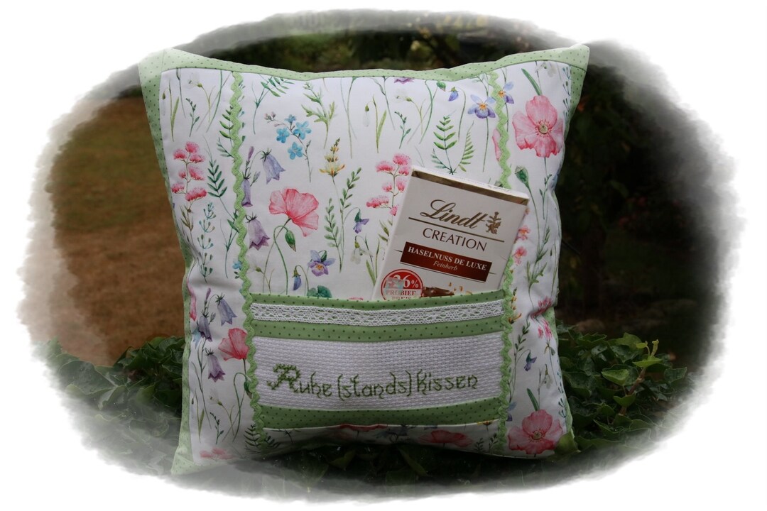 Retirement Woman Gift, Retirement Pillow, Flower Meadow Scattered ...