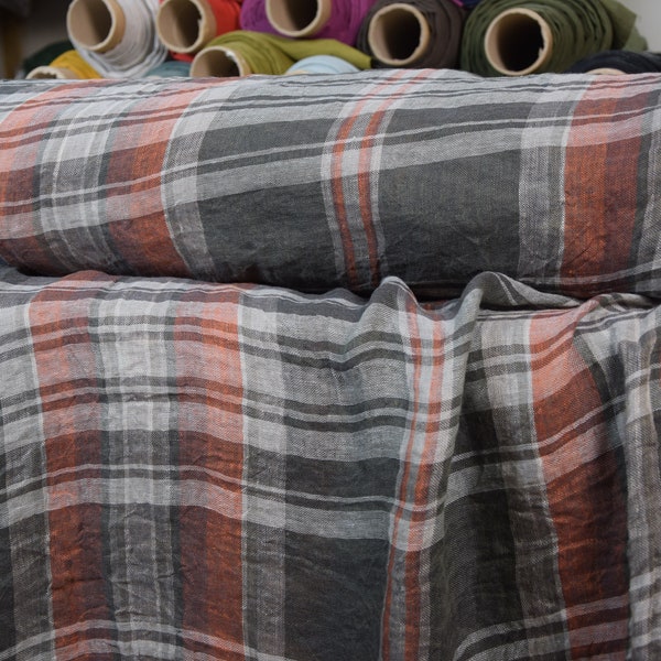 Red Gray Fabric - Etsy