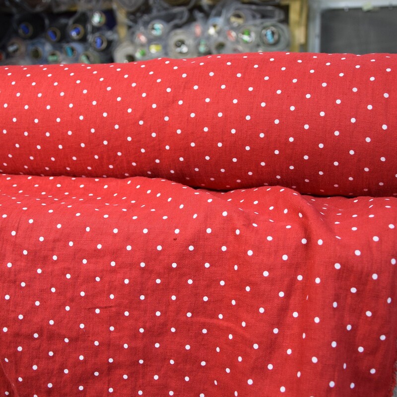 Polka Dot Linen - Etsy