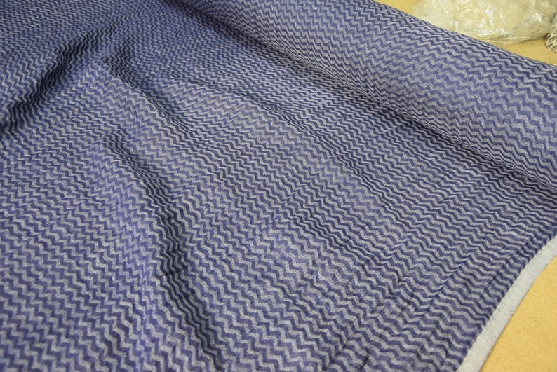 Pure 100% Linen Fabric Delta Deep Indigo Chevron 140gsm - Etsy