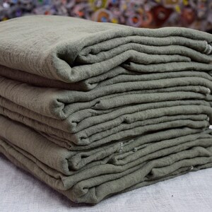 Temporarily OUT OF STOCK. 100% Linen Fabric Julia Dark Olive 210gsm6.20 ...