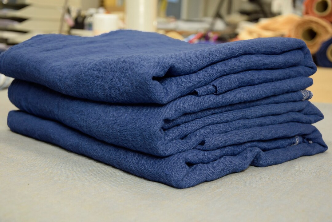 REMNANTS SALE 100% Linen Fabric Julia Marlin 210gsm6.20 Oz/yd2. Pantone ...