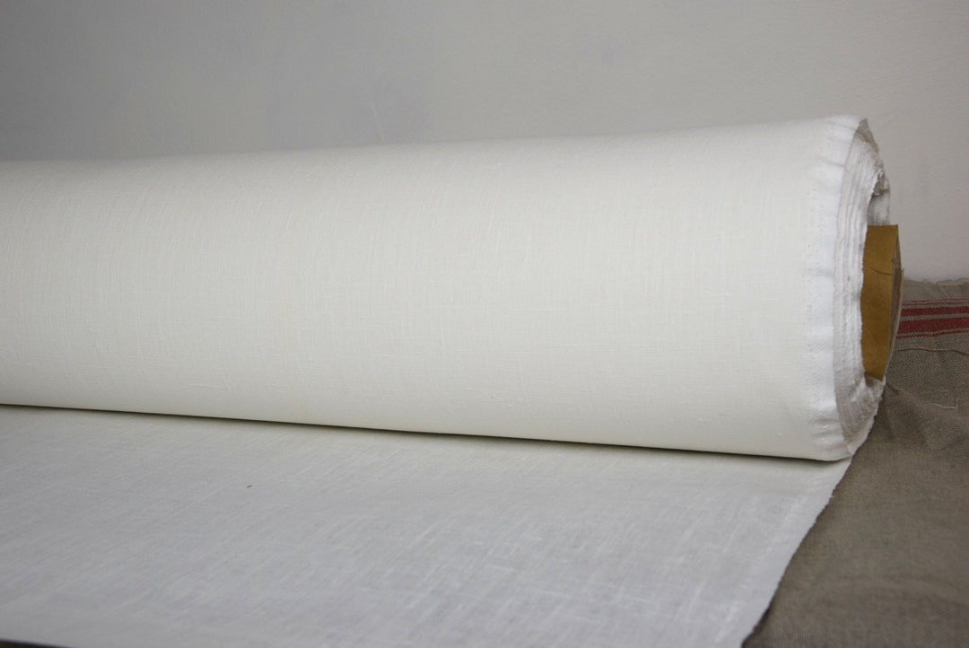 IN STOCK. Linen Fabric Luna Stiff-tex Stark White 350g/m2 10.32oz/yd2 ...