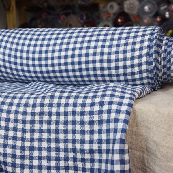 Navy Blue Linen Fabric - Etsy