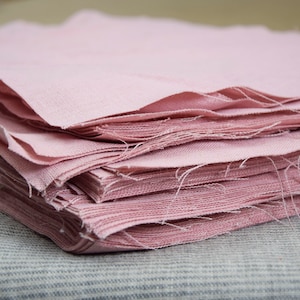 OFFCUTS SALE!!! 100% Linen Pink Fabric, Densely Woven 260gsm(7.8oz/yd2 ...