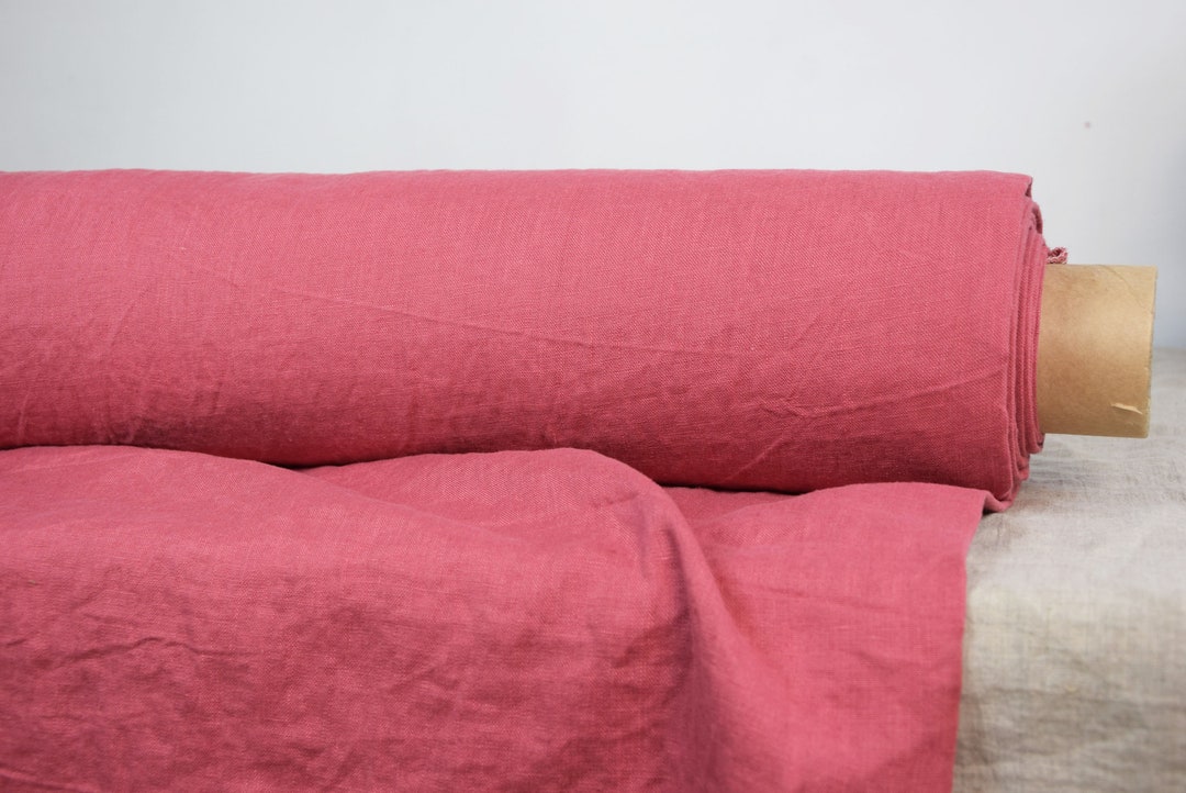 CUSTOM DYEING of Linen Fabrics. Pantone 18-1634 Tcx Baroque Rose Color ...