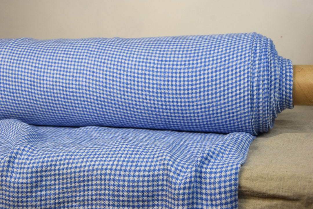Temporarily OUT OF STOCK. Pure 100% Linen Fabric Letta Blue - Etsy