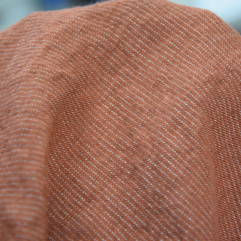 Linen Rust Fabric - Etsy