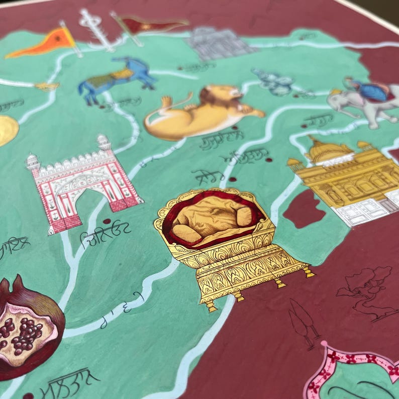 Sikh Empire Map (art Print) - Etsy