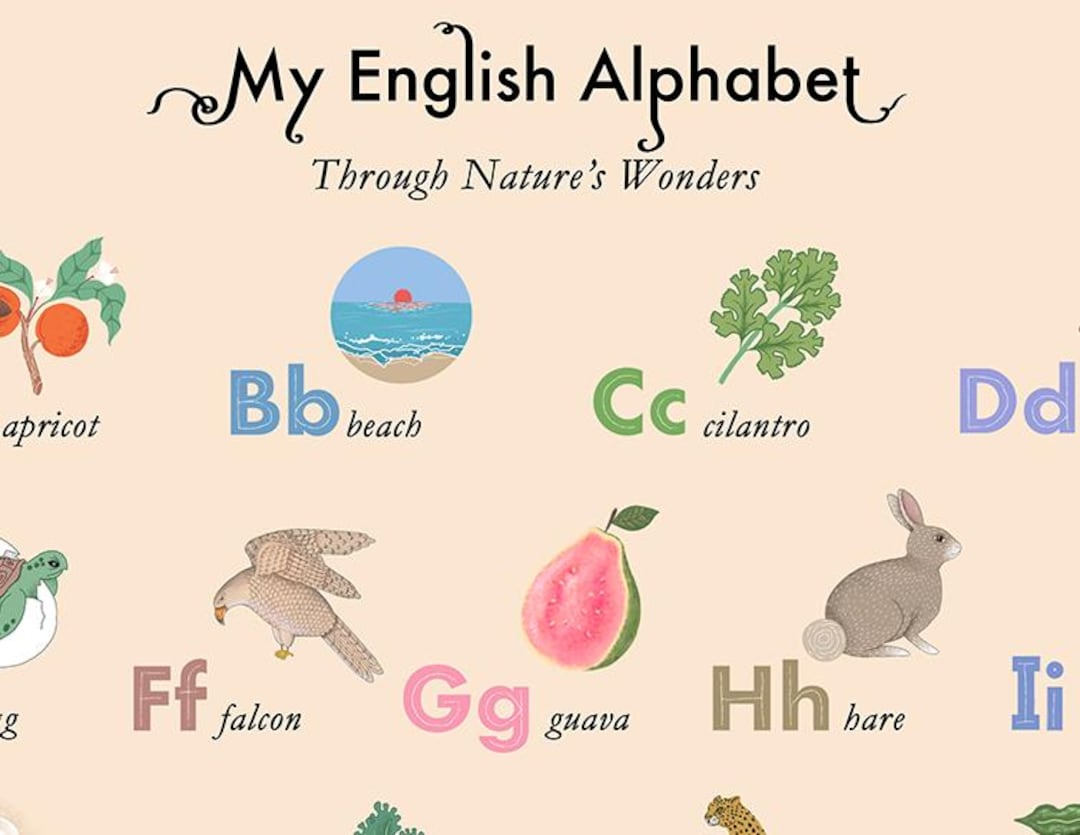 Complete English Alphabet Chart (art Print) - Etsy