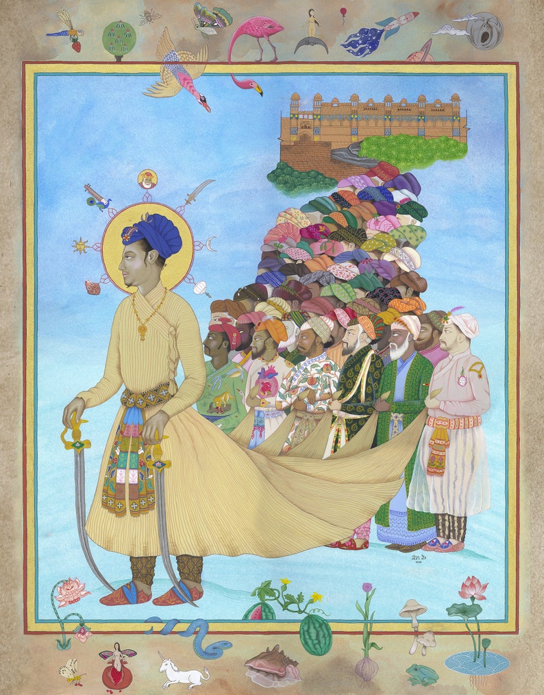 Bandi Chhor (art Print) "guru Hargobind & the 52 Princes" - Etsy