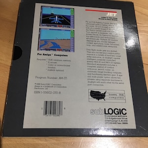 Rare 1988 "jet" Computer Game for Commodore Amiga Sublogic - Etsy