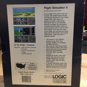 Rare Flight Simulator II for Amiga Computer Sub Logic Software - Etsy