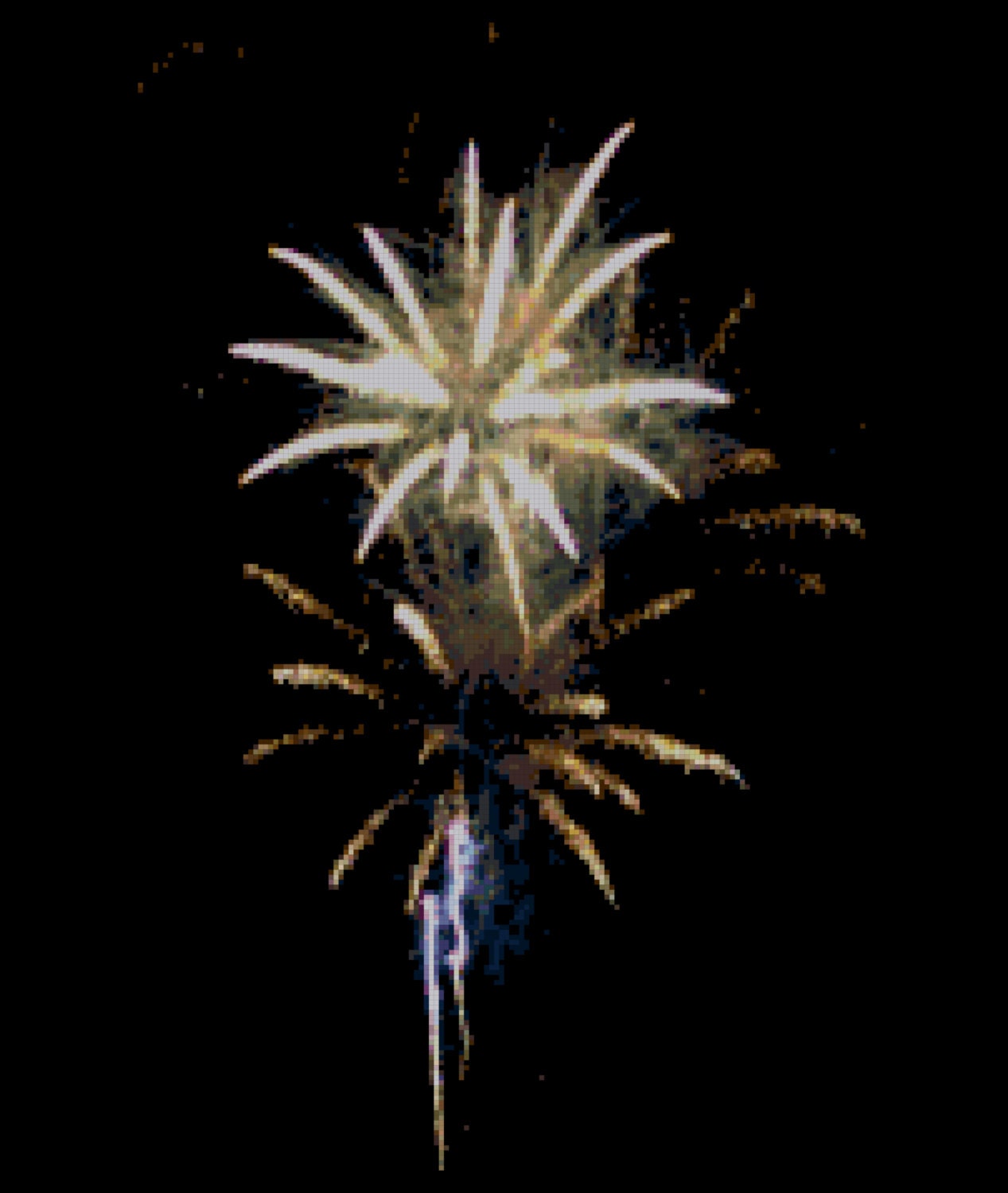 Fireworks Counted Cross Stitch Pattern. Digital Download. - Etsy